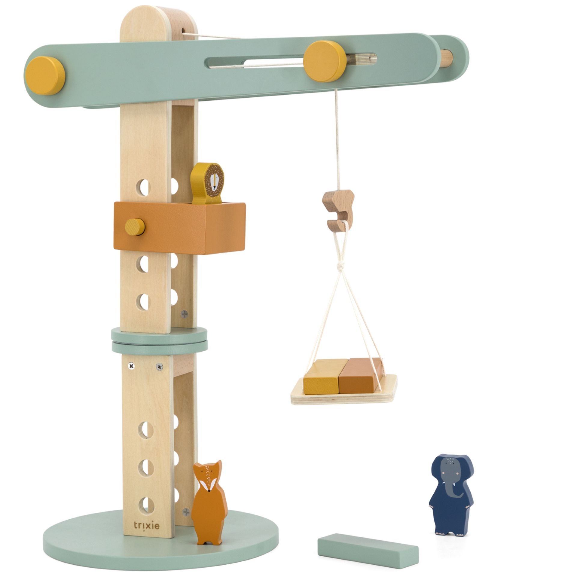 Trixie Holz Kran - Perfektes Spielzeug für kleine Bauarbeiter