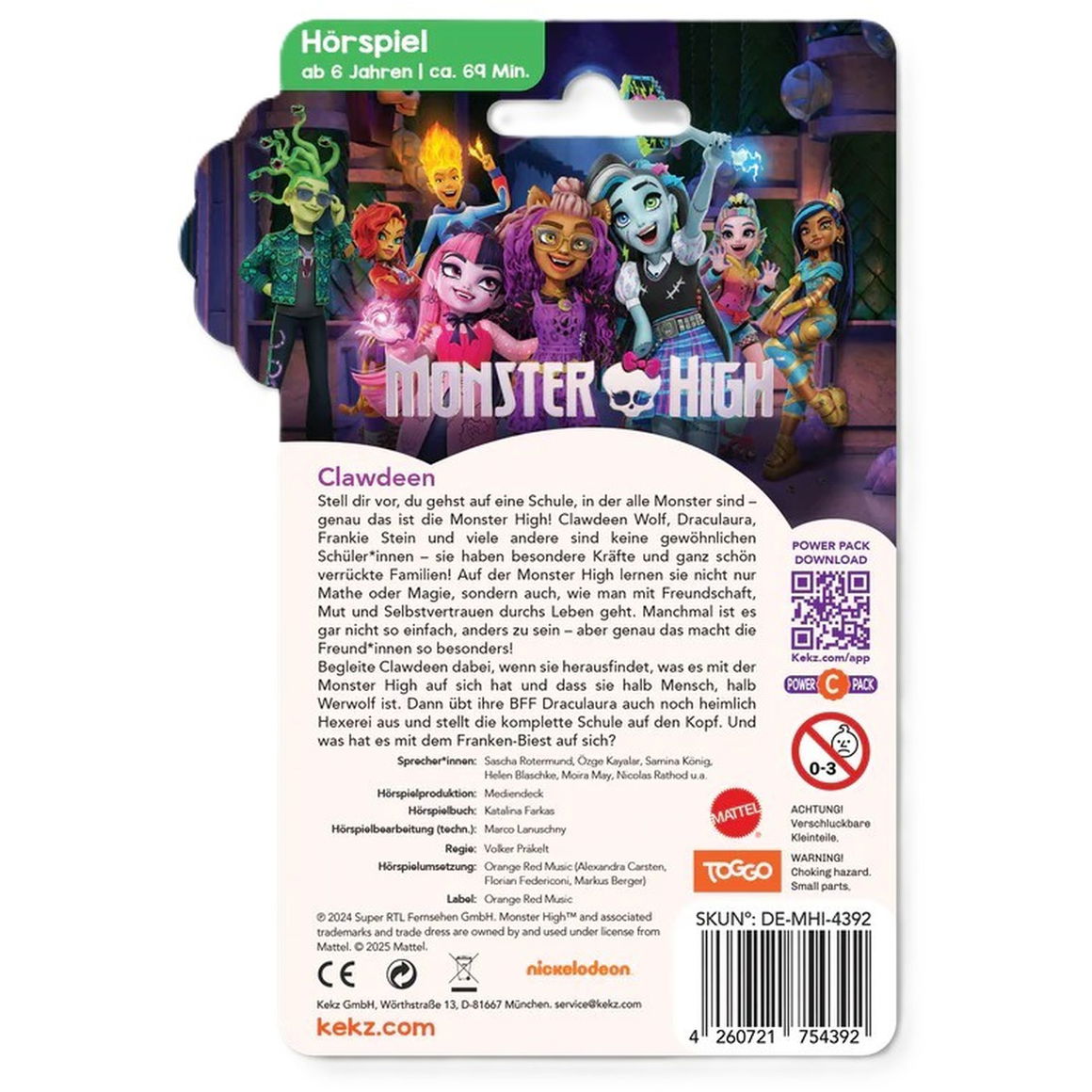 Kekz Audiochip Monster High Clawdeen - Acheter