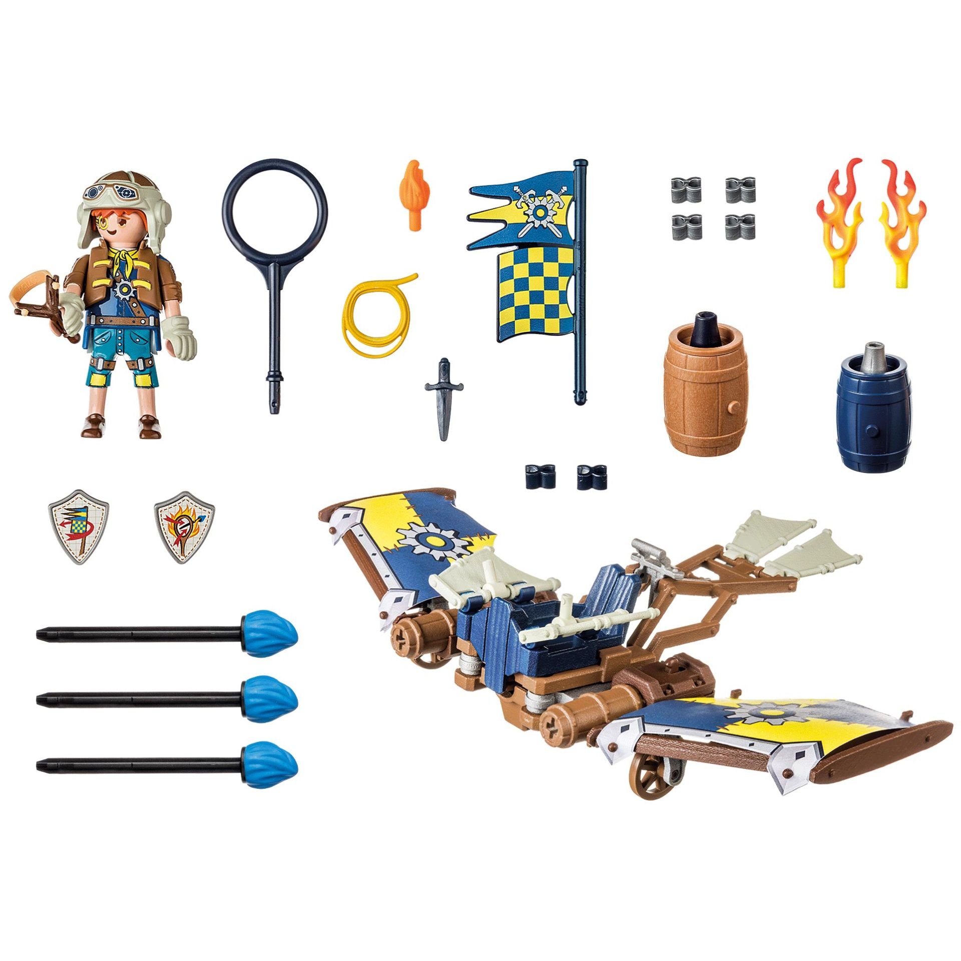 PLAYMOBIL Novelmore 71211: Darios Fluggleiter - Spielzeug für actionreiche Abenteuer
