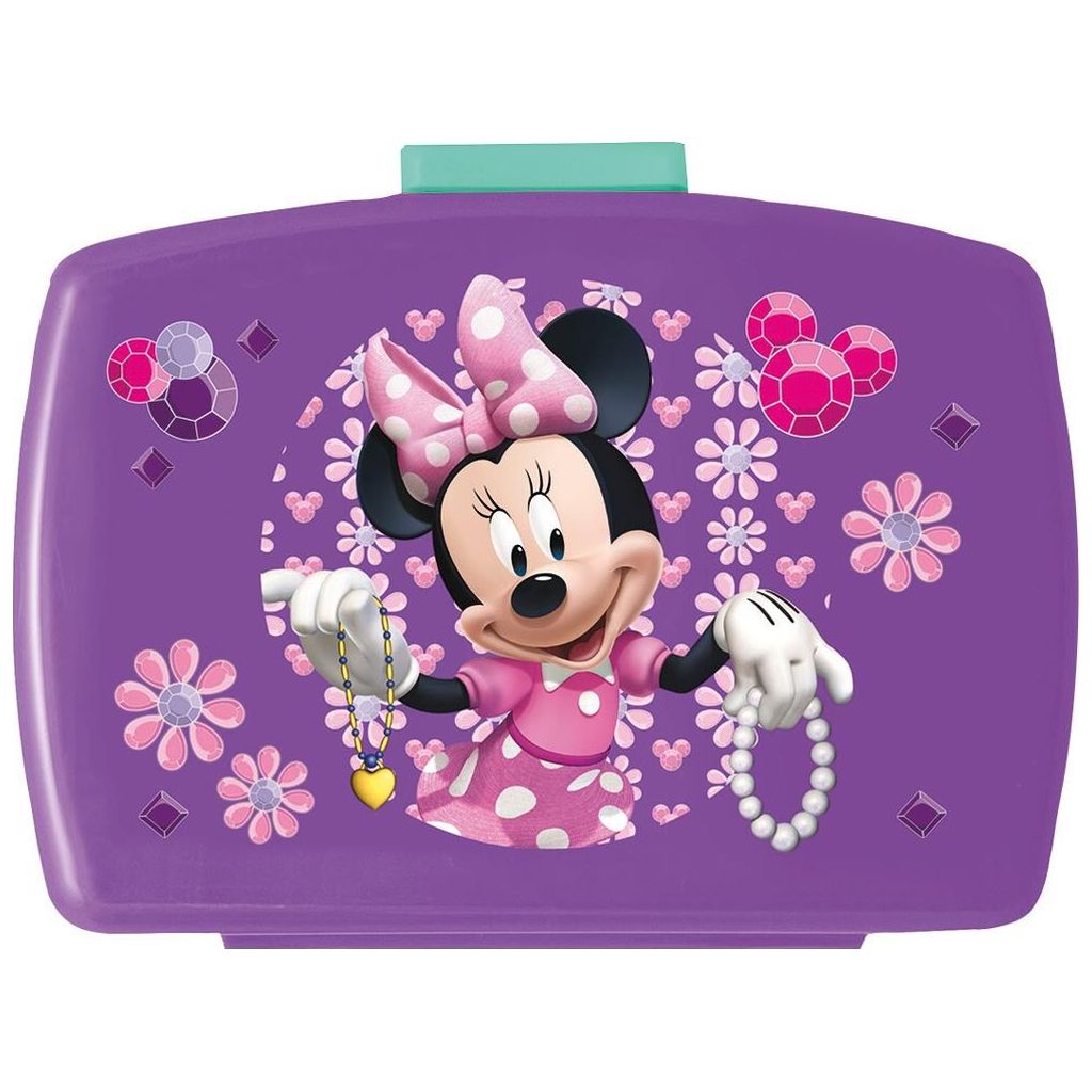 Minnie Mouse Lunchbox - Versatile Insert, Slide Lock