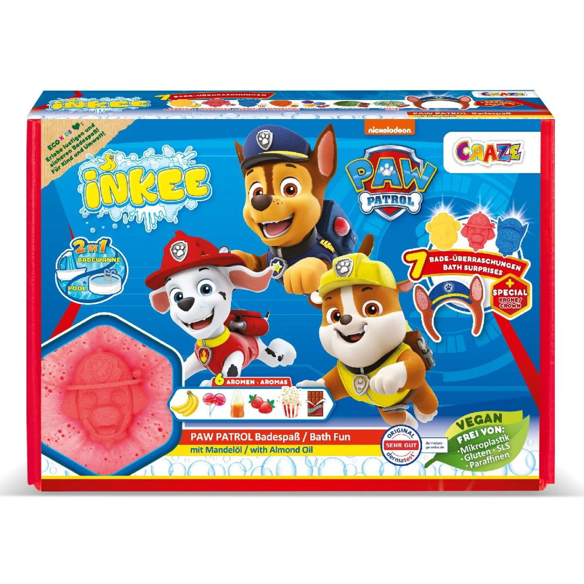 CRAZE Inkee Überraschungsbox Paw Patrol – Badespaß für Kinder