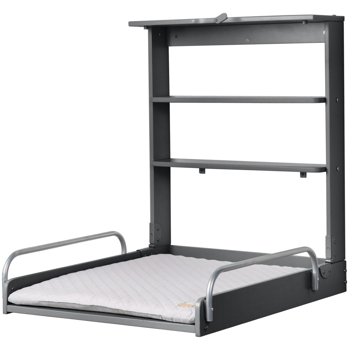 Wall-mounted changing rack with changing mat | Practical and space ...
