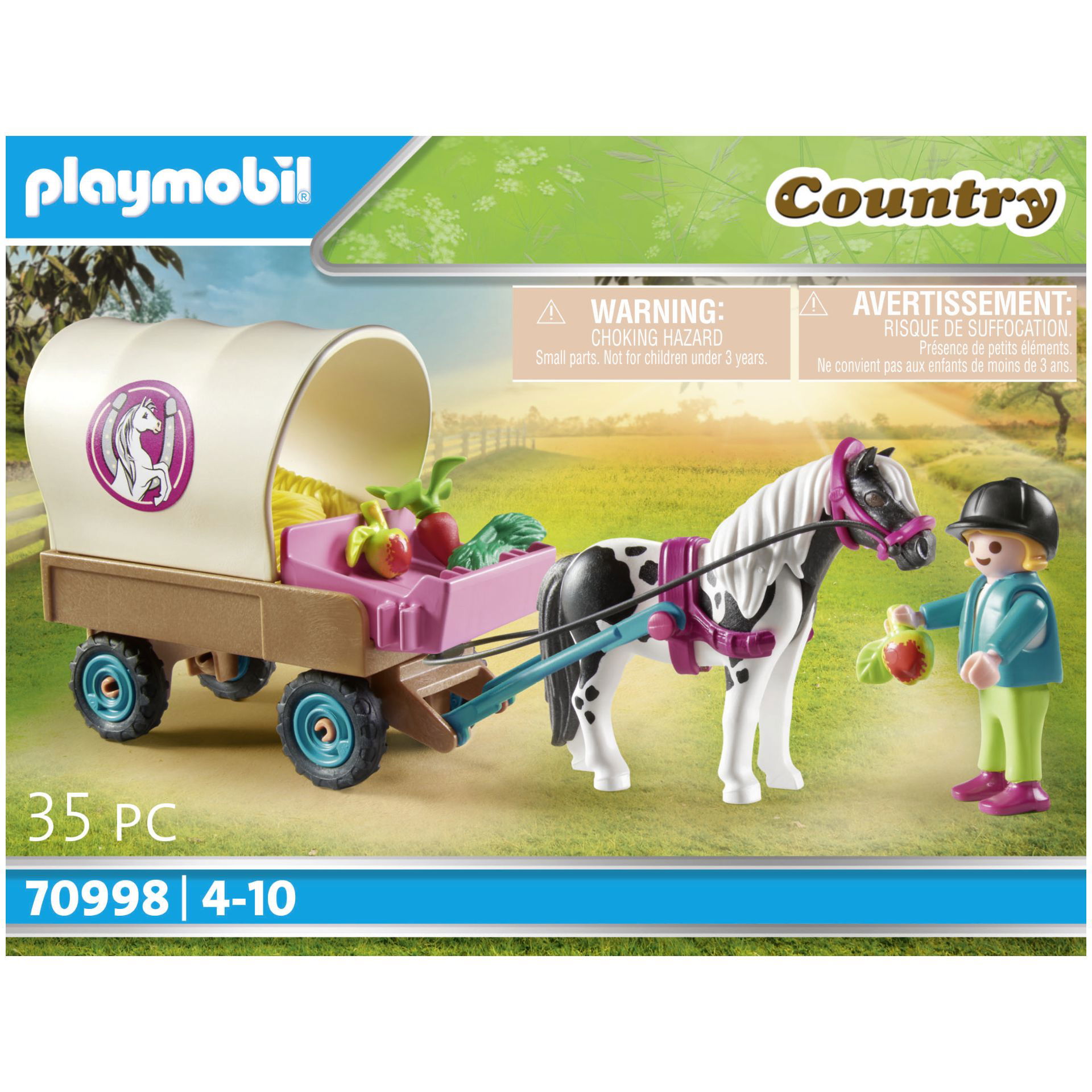 PLAYMOBIL Country 70998 Ponykutsche - Spaß für kleine Pferdefans